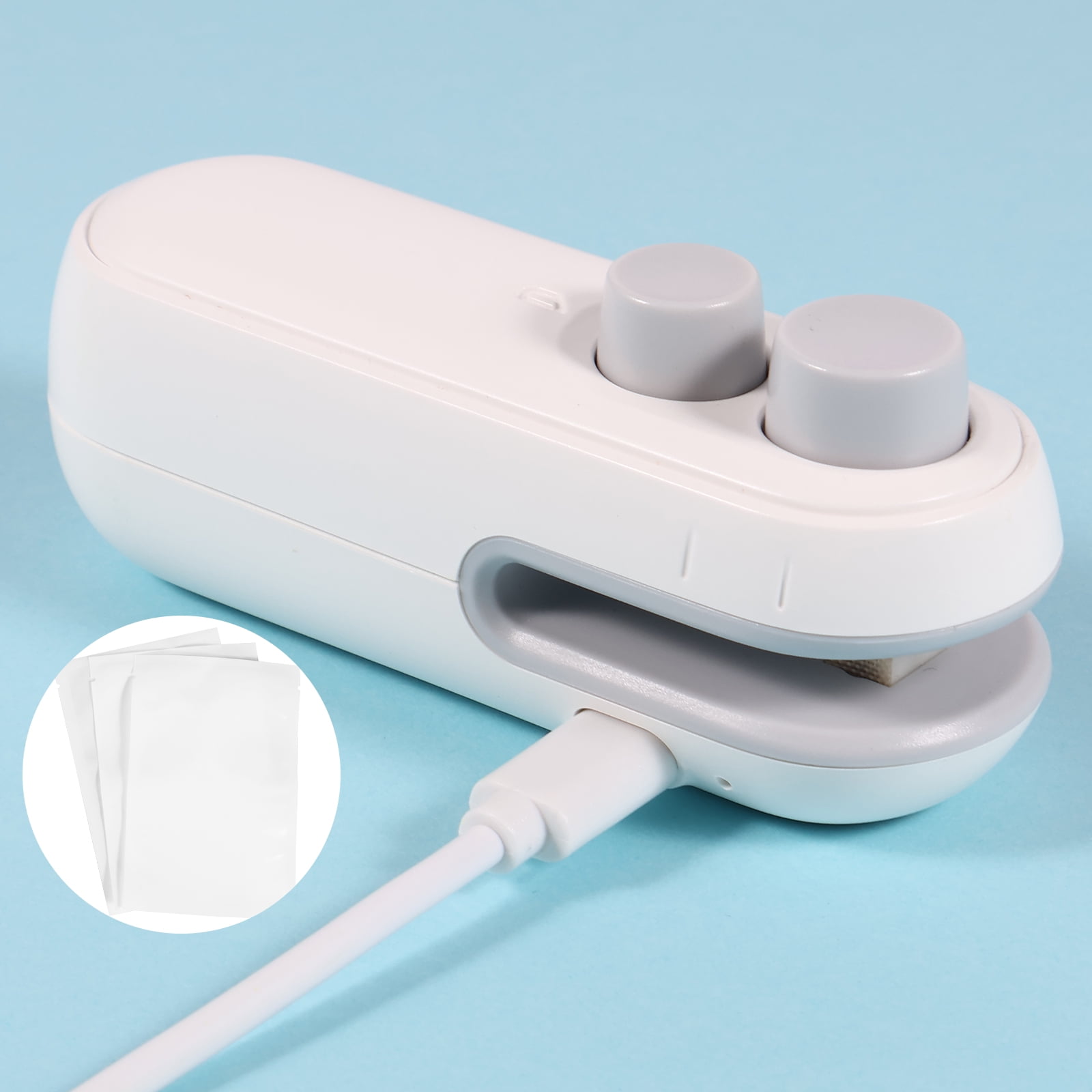 Mini Bag Sealer Chip Bag Sealer with Cutter and Magnet Handheld Heat ...