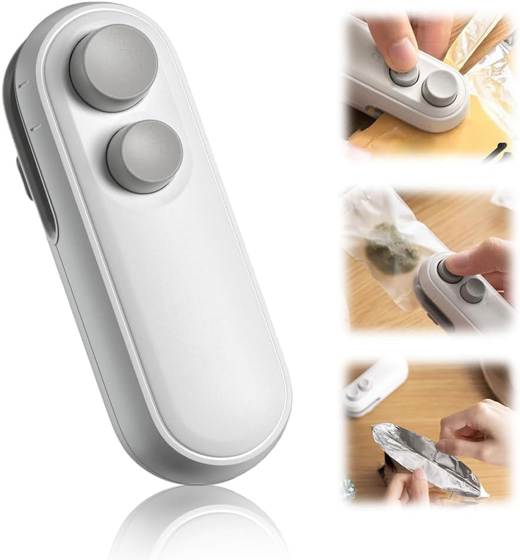Mini Bag Sealer with Cutter and Magnet, 2026 New Portable Rechargeable ...
