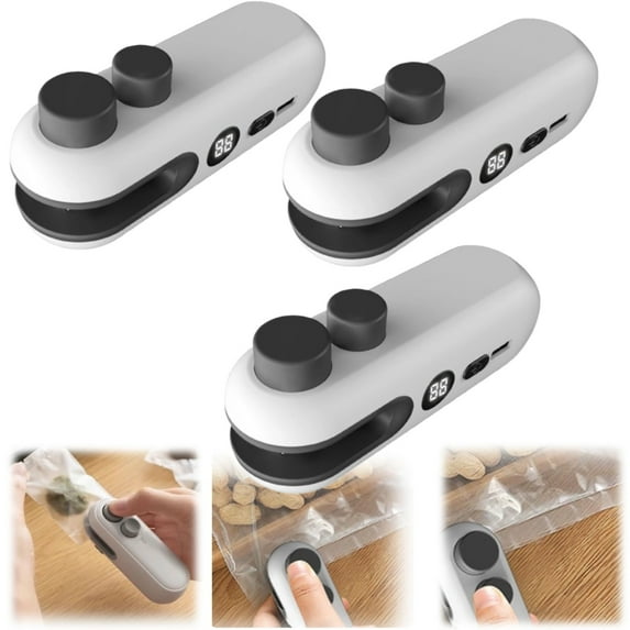 Mini Bag Sealer With Cutter and Magnet, 2026 Upgraded 2 in 1 Bag Sealer ...