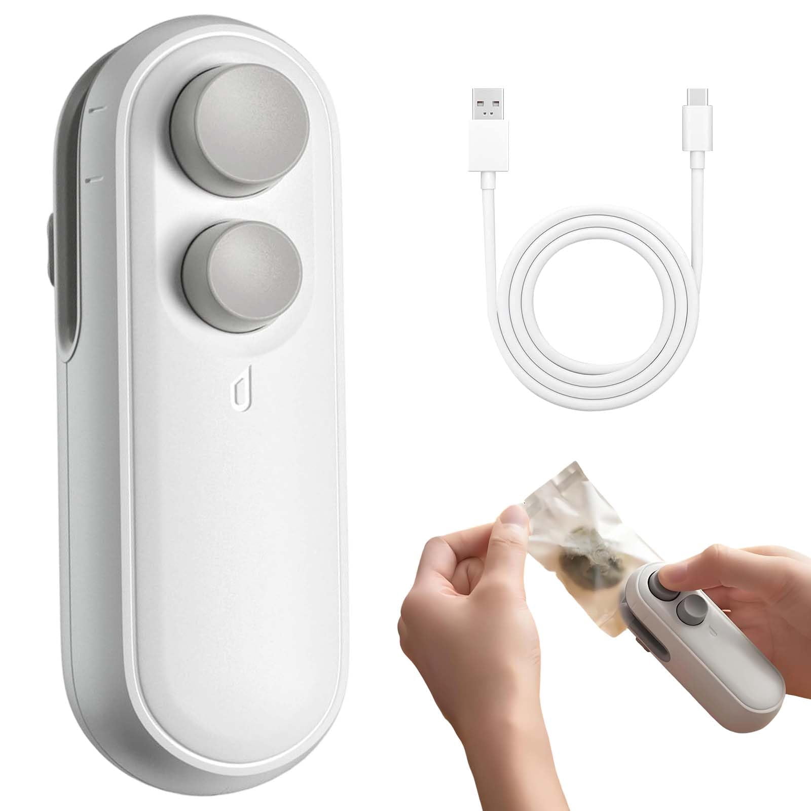 Mini Bag Sealer with Cutter and Magnet, 2026 Upgraded Handheld Bag ...