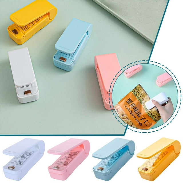Mini Bag Sealer, Portable Heat Vacuum Sealers Plastic Sealer, 2 in 1 ...
