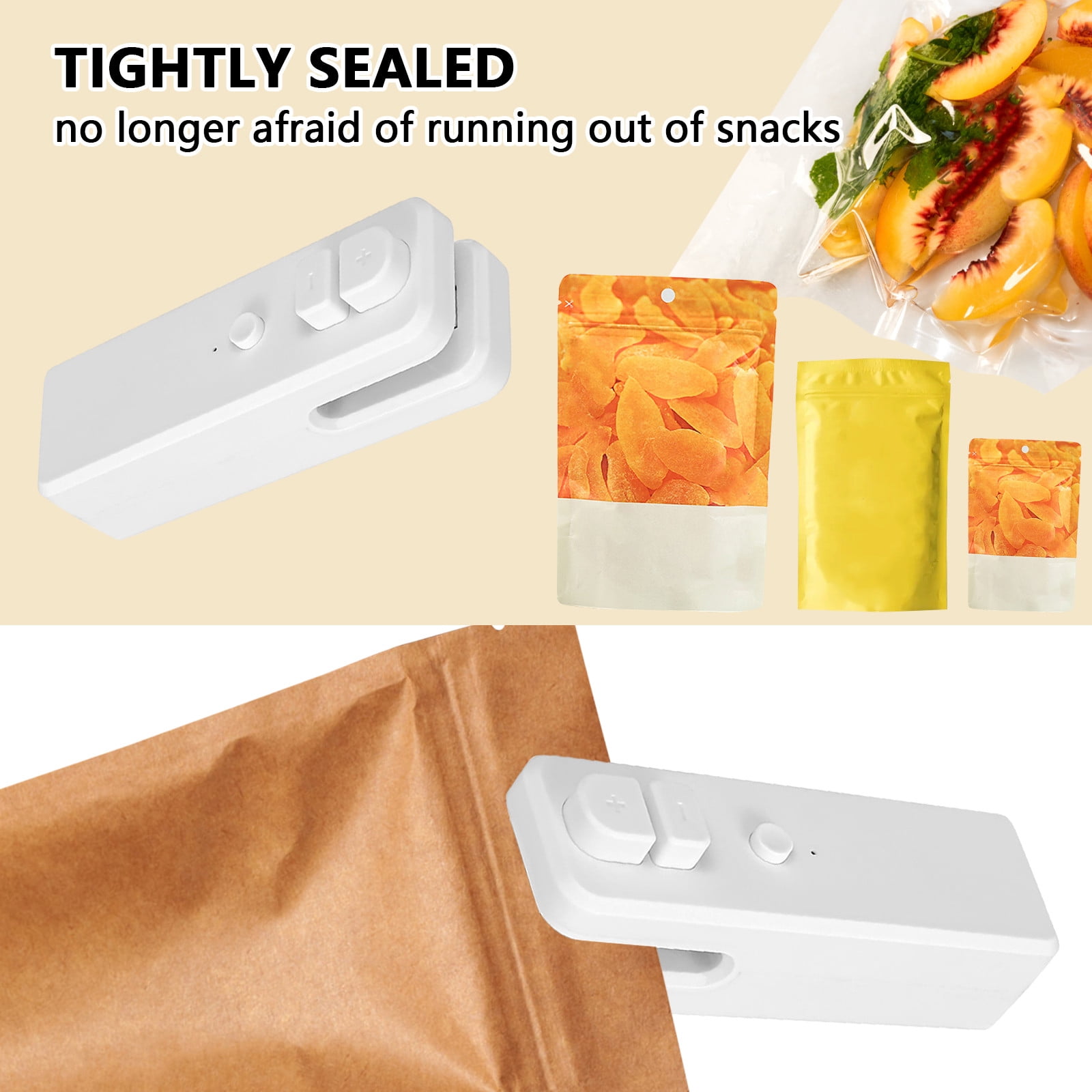 Mini Bag Sealer,Upgrade Handheld Heat Vacuum Sealer 2 In 1 Bag Sealer ...