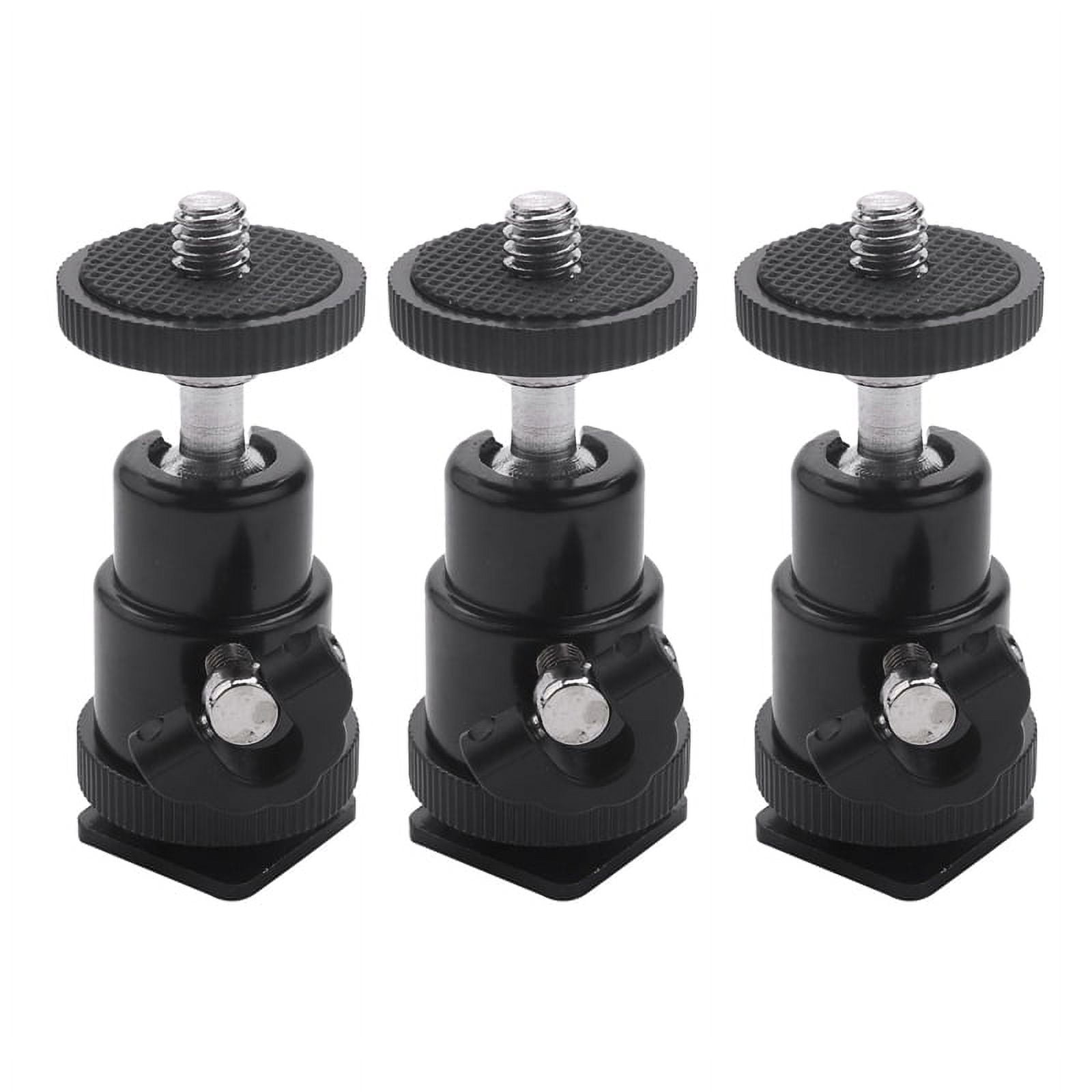 Mini Ball Head [6 Pack] with Hot Shoe Mount Adapter 360 Degree 1/4 Inch ...