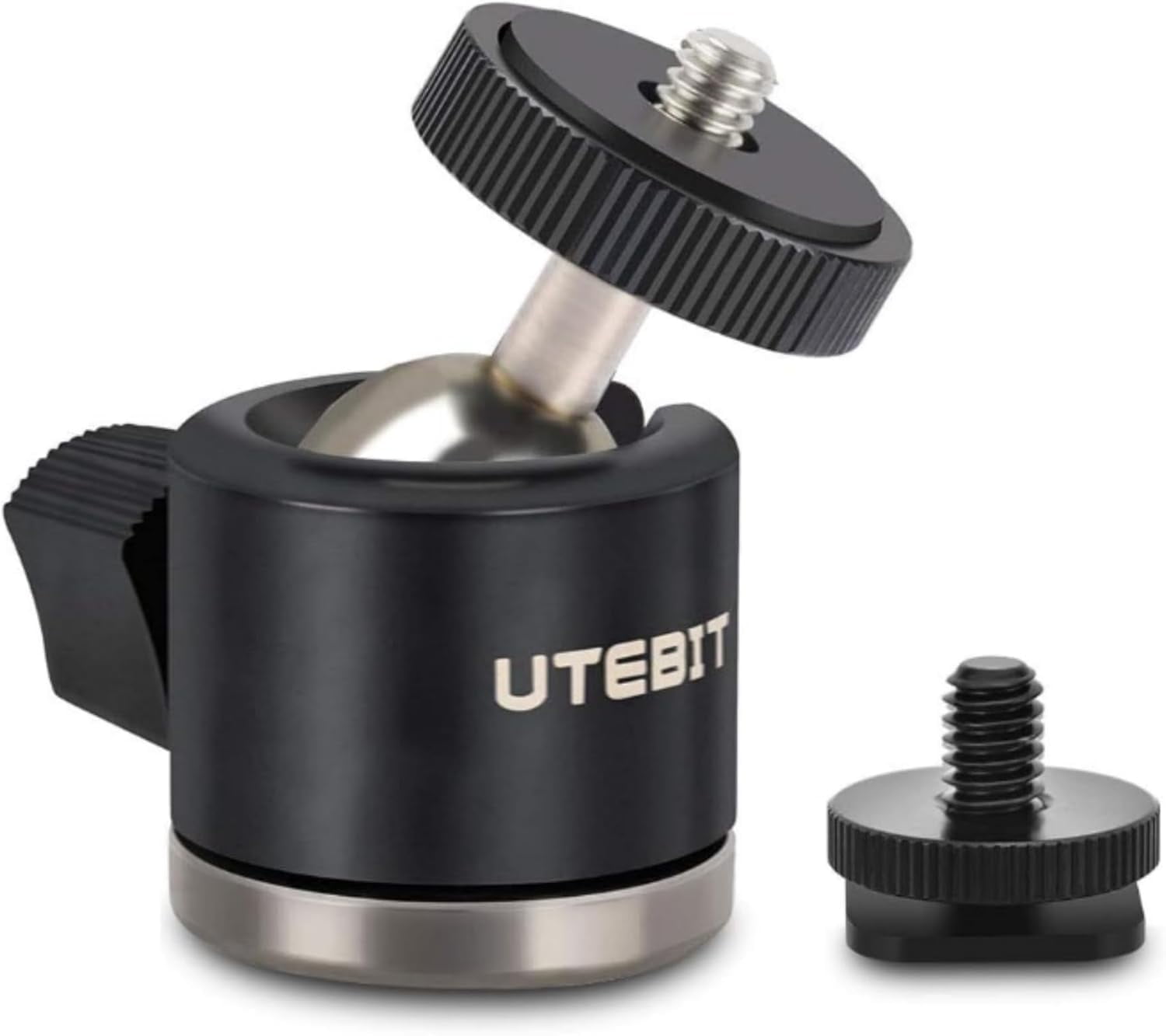 Mini Ball Head, Tripod Head with 1/4" hot Shoe, 360° Rotatable Ball ...