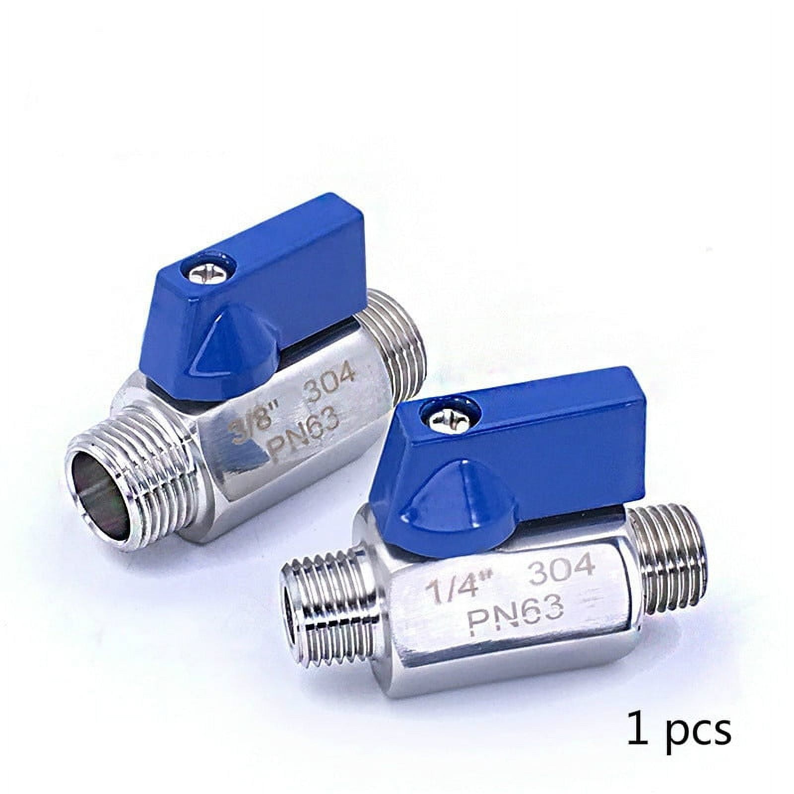 Mini Ball valve 304 Stainless steel 3/8 1/4 Male Thread 2 way ball ...