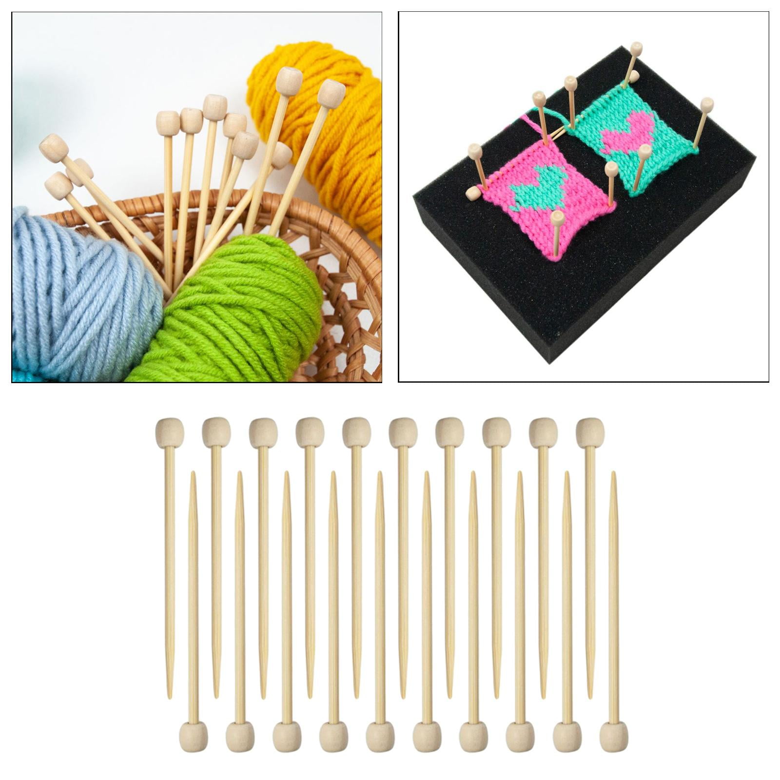 Mini Bamboo Straight Knitting Single Pointed Carbonized Wood 7cm Length ...