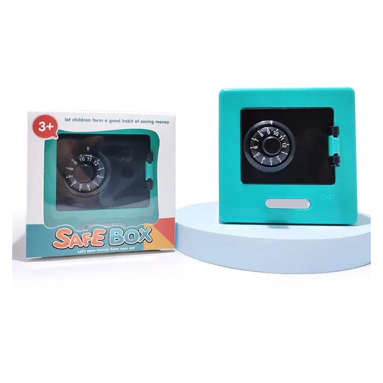 Mini Bank Money Box Retro Rotating Password Cash Coins Saving Box Bank ...