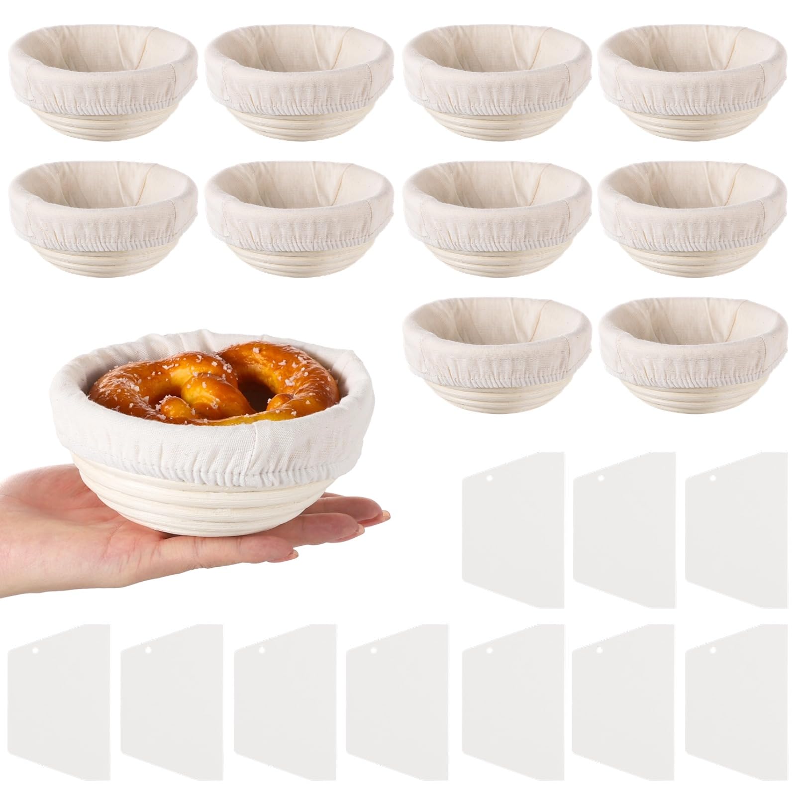 Mini Banneton Basket, Pack of 10 Proofing Basket, Banneton Bread ...