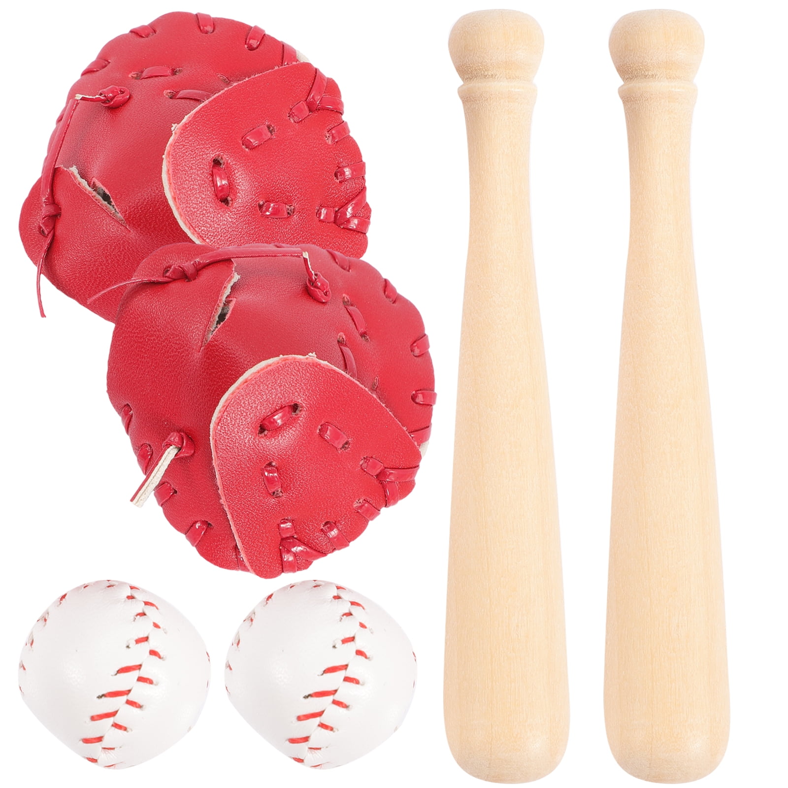 Mini Baseball Bat DIY Key Chains Materials Party Favors Softball Red ...
