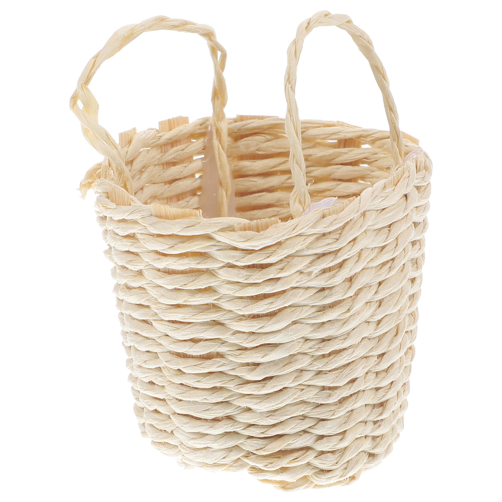Mini Basket Model Ornament Small Model Toy Miniature Shopping Basket ...
