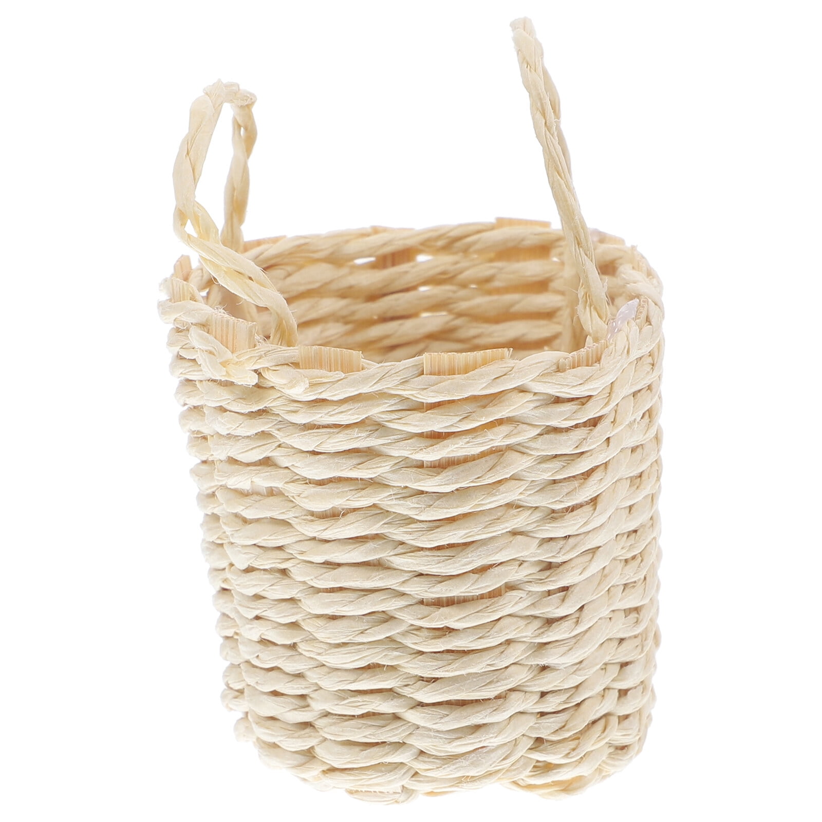Mini Basket Model Storage Ornament Rattan Kids Hamper Seagrass Baskets ...