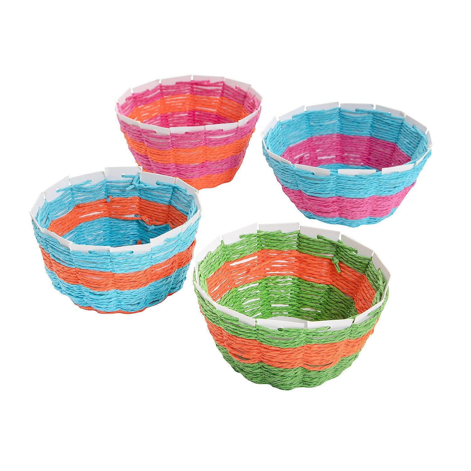 Mini Basket Weaving Craft Kit for Kids Art Project, Makes 12, Includes ...