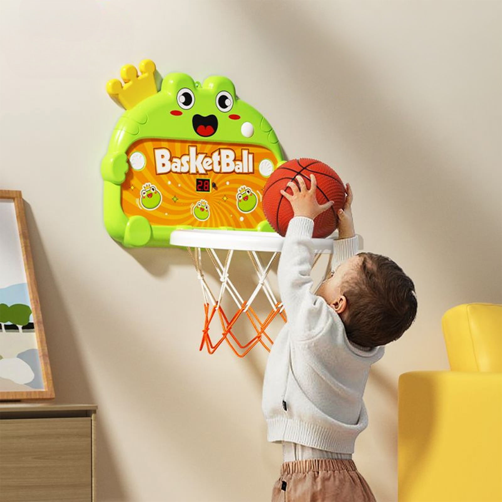 Mini Basketball Hoop,Coring Indoor Hoop,Indoor Adjustable Height ...