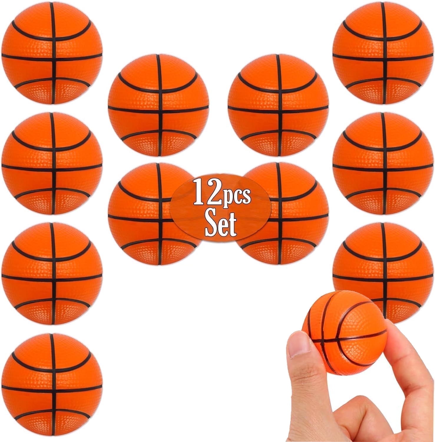 Mini Basketball Stress Balls 12 Pcs| 1.57 Inch Mini Basketballs for ...