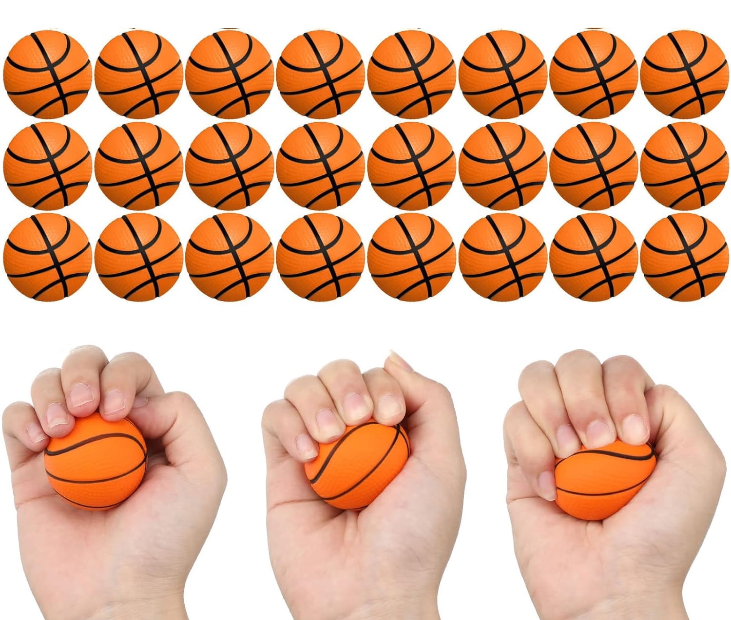 Mini Basketball Stress Balls 24 Pcs | Mini Basketballs for Kids/Adults ...
