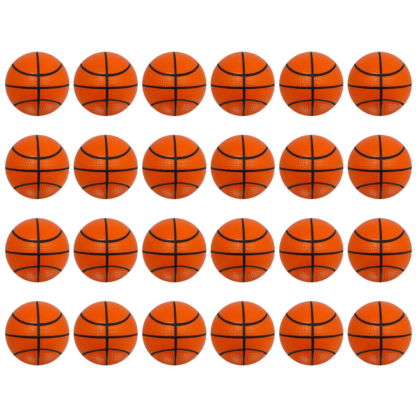 Mini Basketballs 24 Pack – 5 Inch Orange Basketball Stress Balls for ...