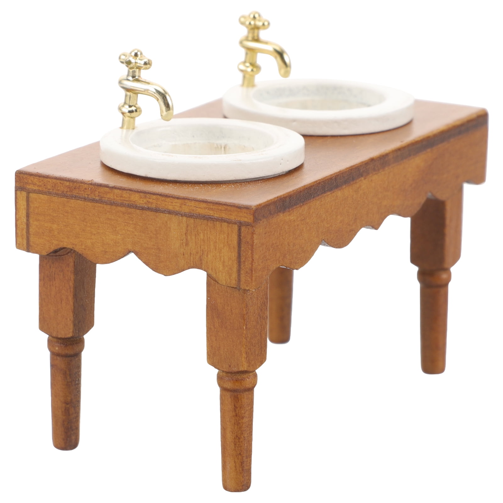 Mini Bathroom Furniture Miniature Sink Prop Dollhouse Cabinet - Walmart.com