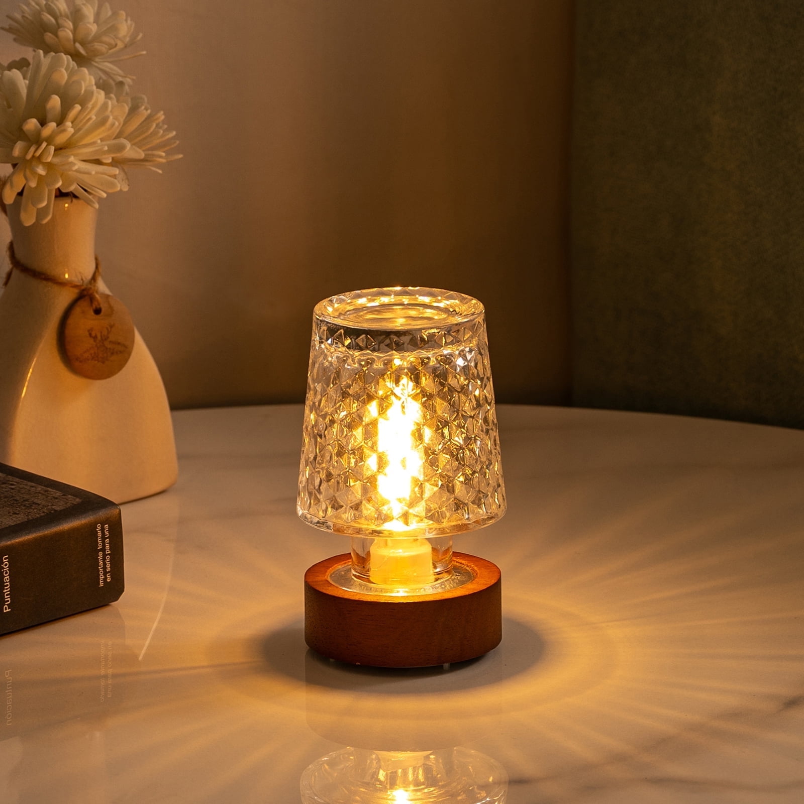 Mini Battery Lamp, Vintage Sleep Nightlights with Timer, Battery ...
