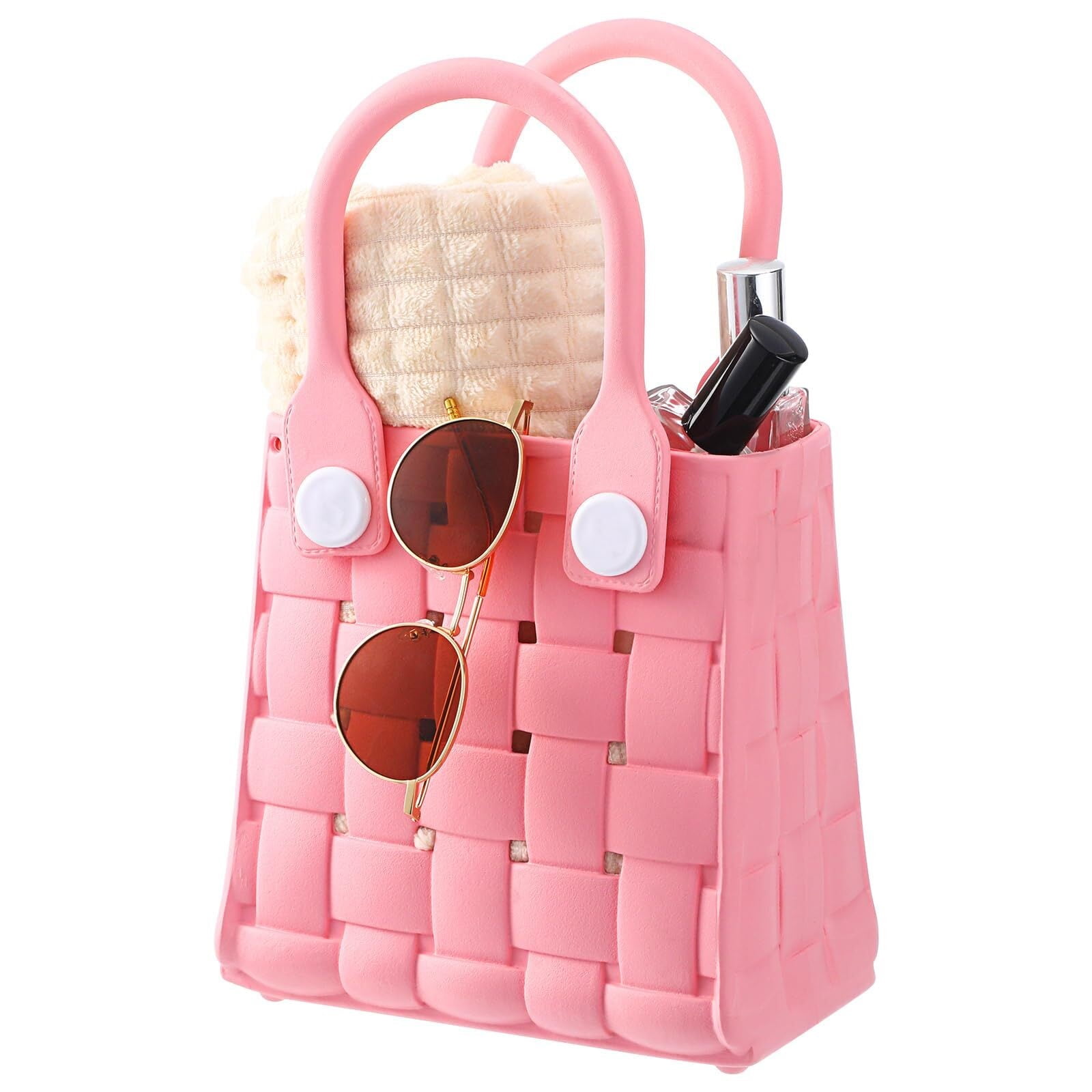 Mini Beach Bag Rubber Tote Bag Waterproof Washable Travel Tote Bag Cute ...