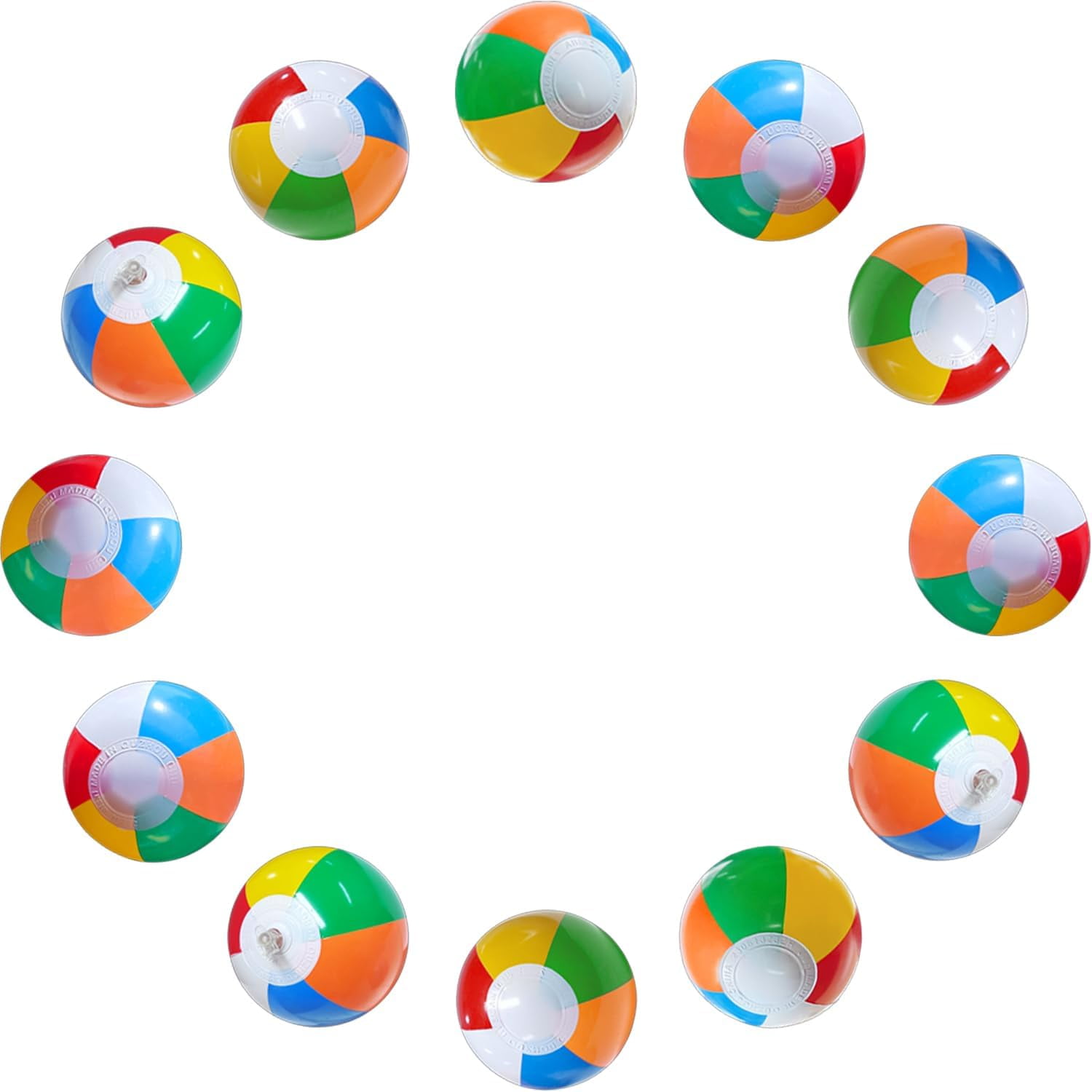 Mini Beach Balls Bulk 12-Pack 8" Kids Pool Toys Inflatable Pool Floats ...