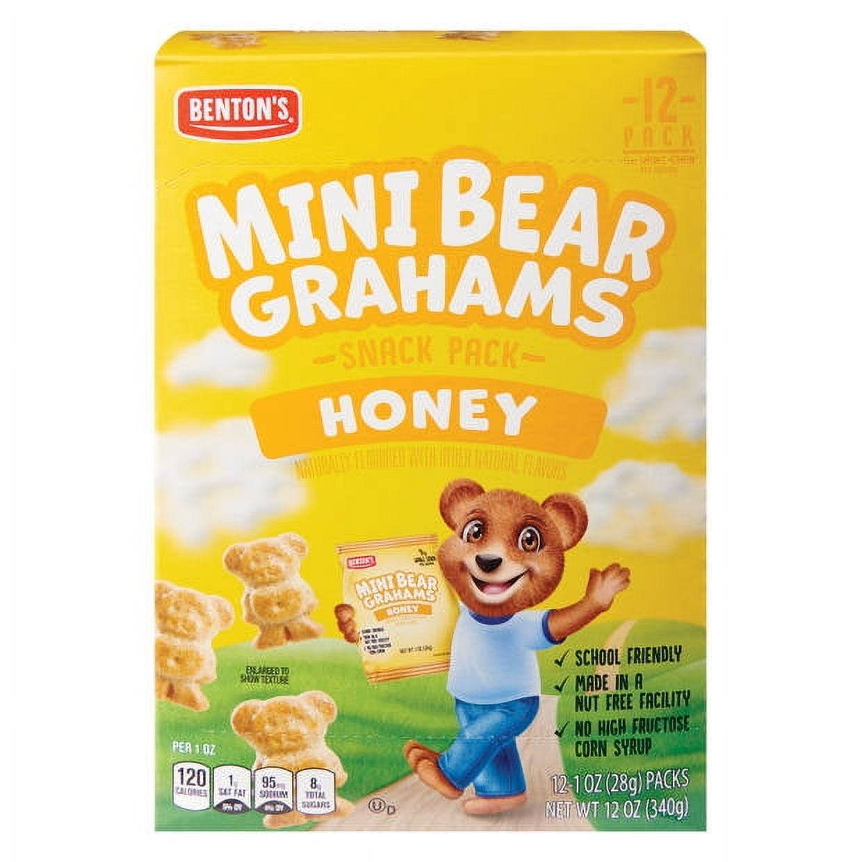 Mini Bear Honey Grahams Snack Packs, 12 oz - Walmart.com