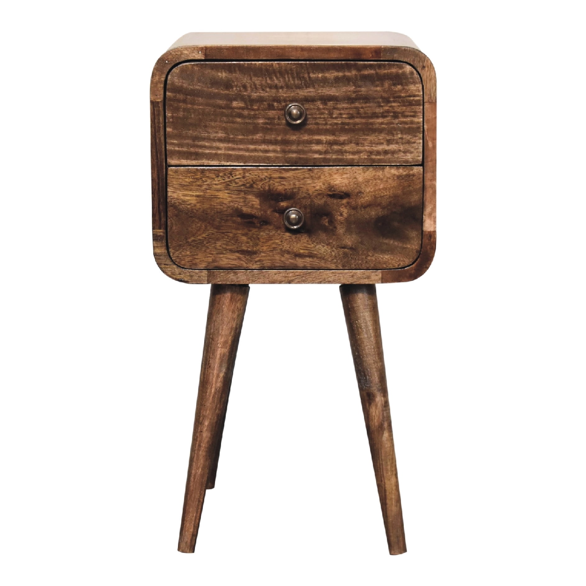 Mini Bedside Table+Shiny Knob Drawers"-"Small Spaces+Easy Access ...