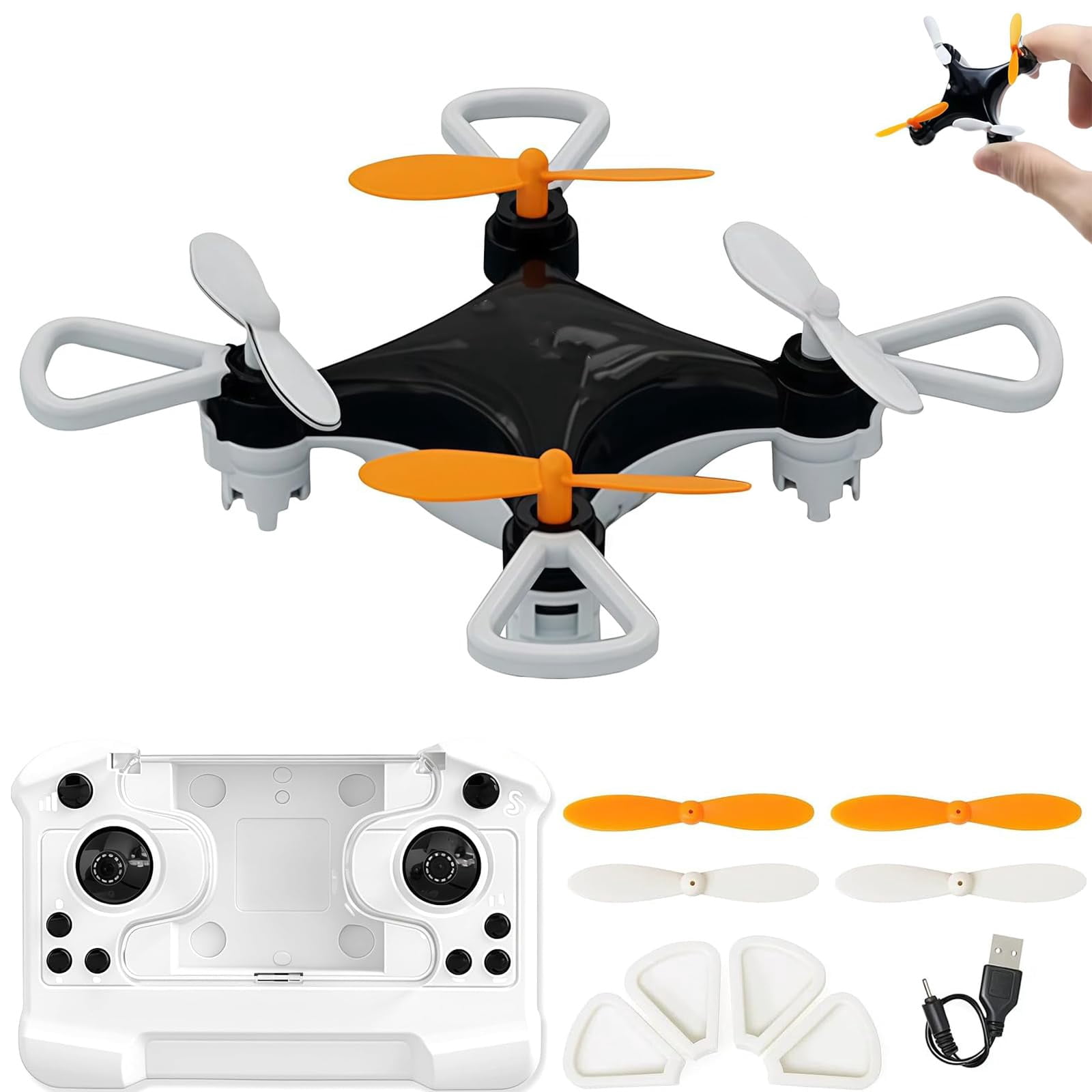 Mini Beginner-Friendly Stunt Drone with LED Light & Propeller ...