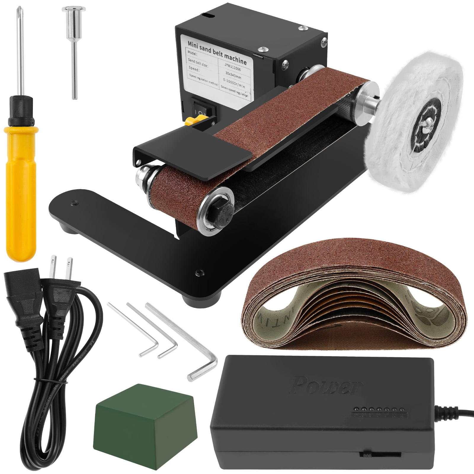 Mini Belt Sander with 7 Adjustable Speed Electric Belt Sander Household ...
