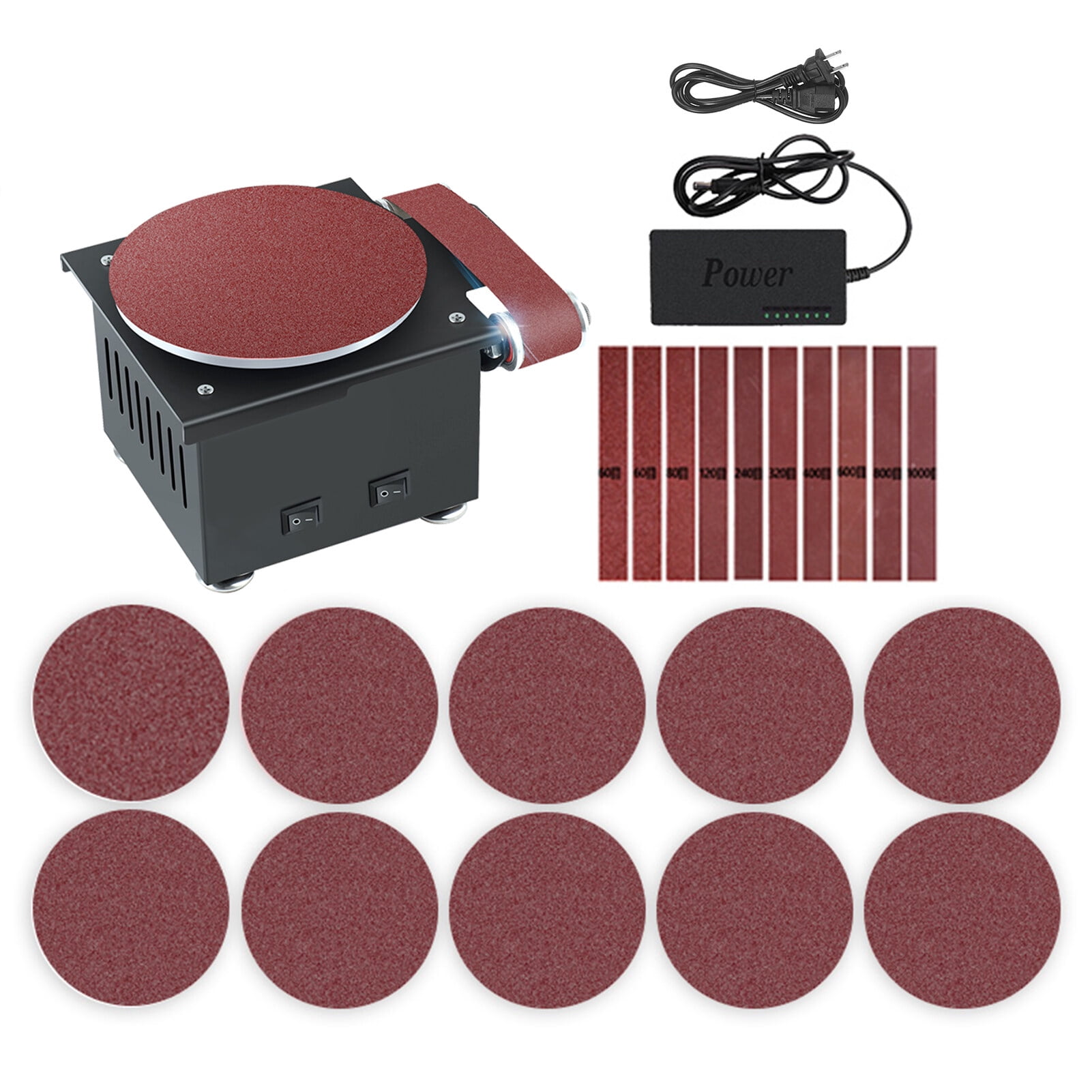 Mini Bench Belt and Disc Sander Electric Edge Sharpener 7 Variable ...