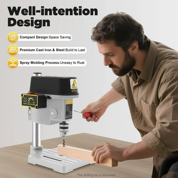Mini Bench Drill Press, Corded Mini Table Drill, Portable Bench Drill ...