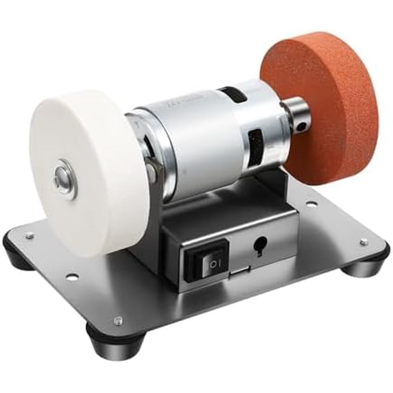 Mini Benchtop Sander, 96W Adjustable Speed Polishing Grinder with Dual ...
