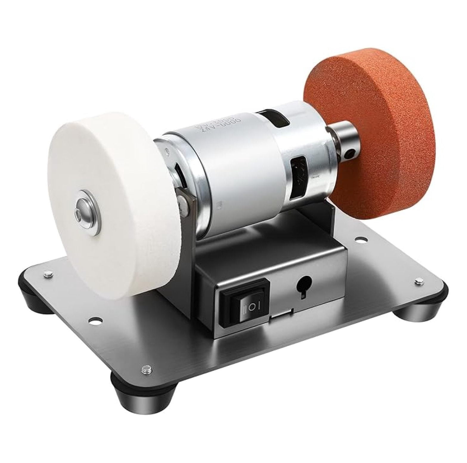 Mini Benchtop Sander, 96W Adjustable Speed Polishing Grinder with Dual ...