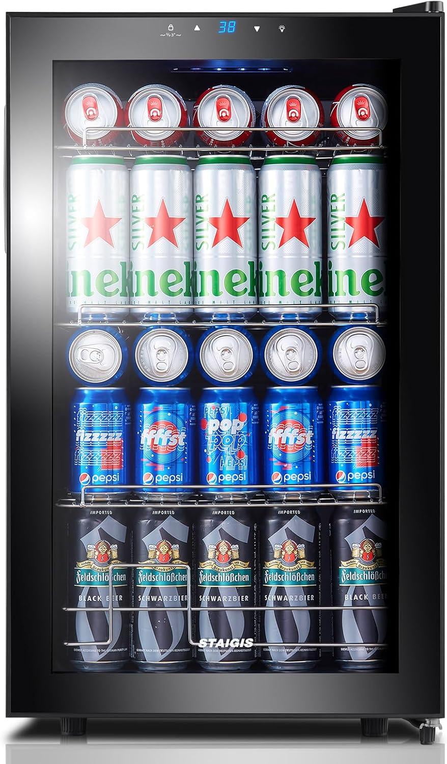 Mini Beverage Refrigerator Freestanding, 2.5 Cu.ft Mini Fridge w/ 101 ...