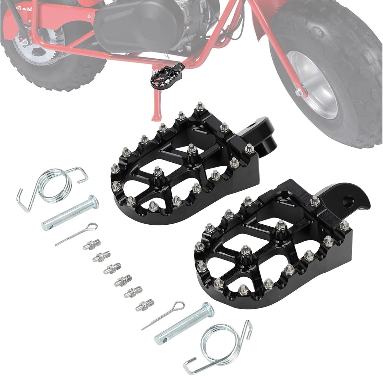 Mini Bike Foot Pegs CNC for CT200U CT200U-EX BT200X CT100U Mega Moto ...