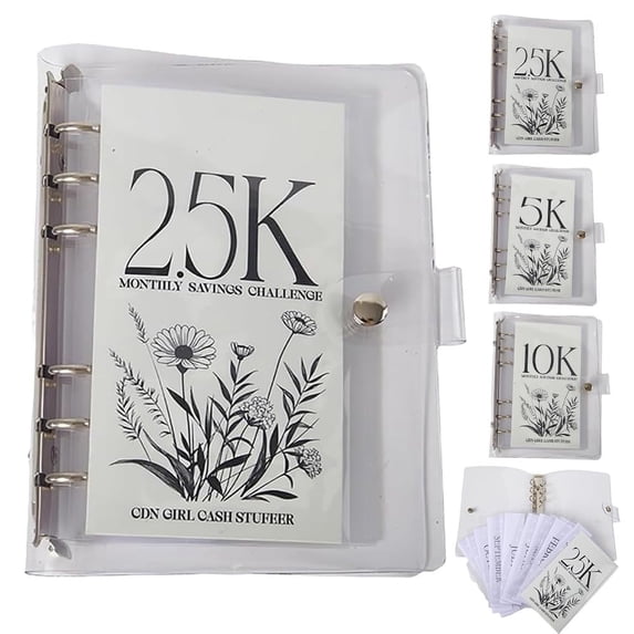 Mini Binder 3 Ring, Three Ring Binder, Organizer Binder, Money ...