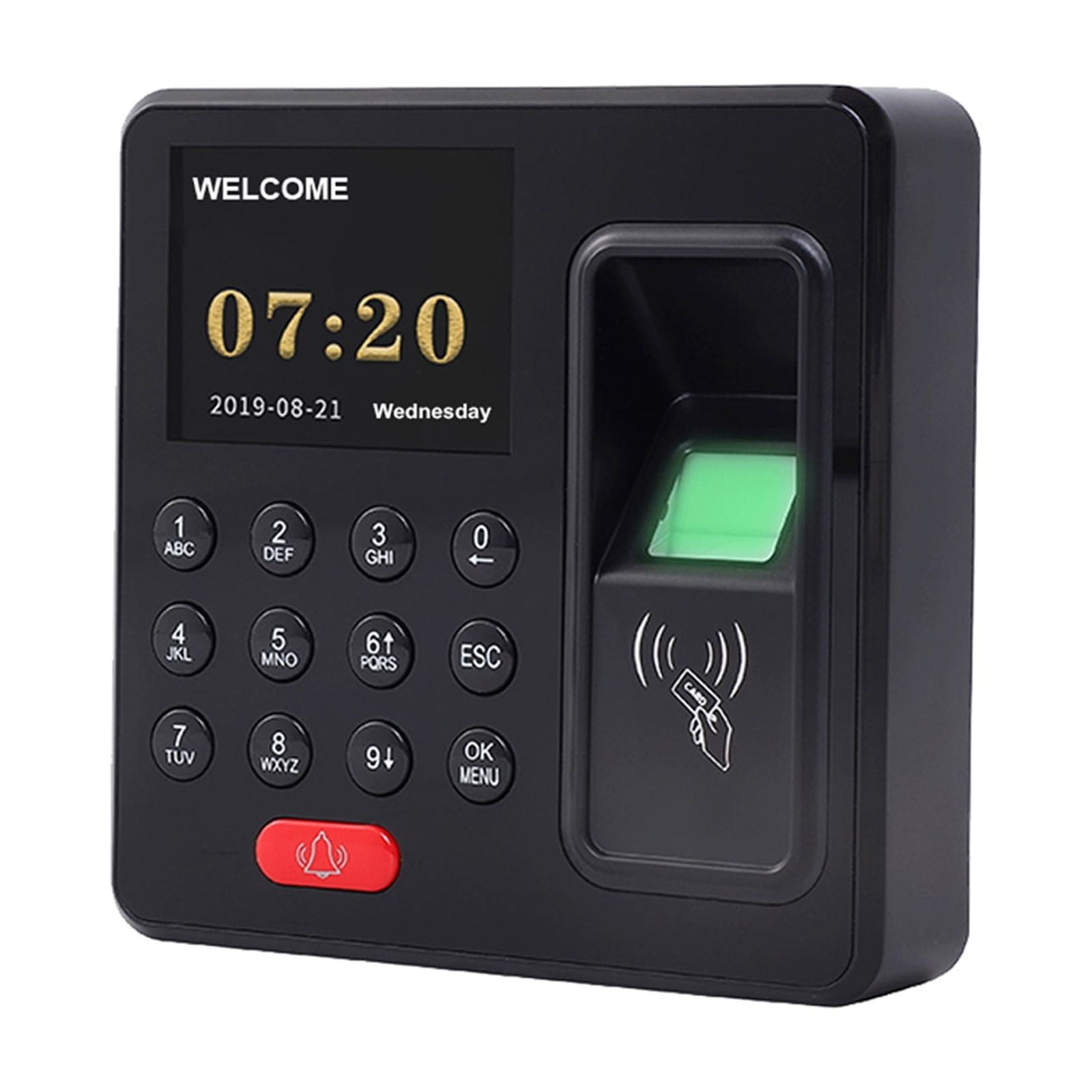 Mini Biometric Fingerprint 125Khz RFID Access Control Keypad USB Time Attendance Clock Recorder ...