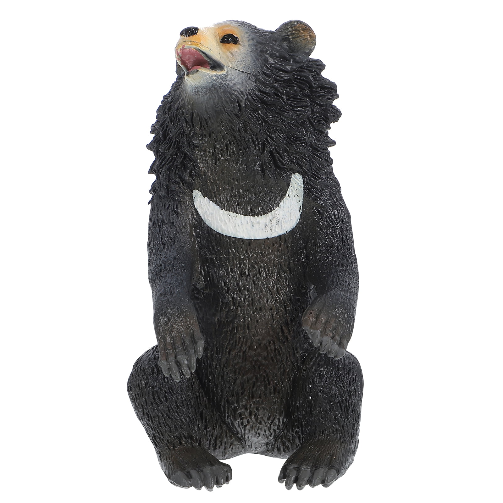 YEAHIBABY Adorable Black Bear Figurine for Home Decor PVC Miniature ...