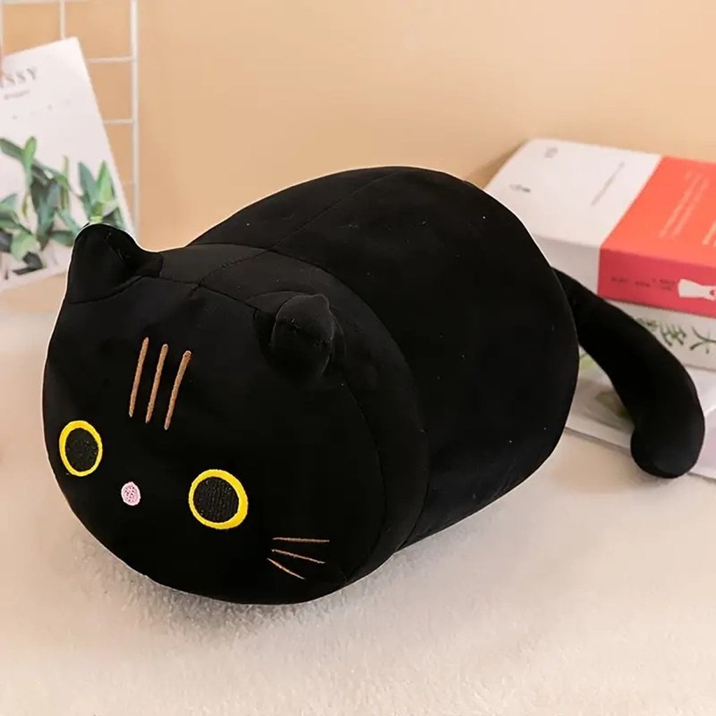 Mini Black Cat Plush Plushie Stuffed Animal Ball Squish Mallow 5.12 ...