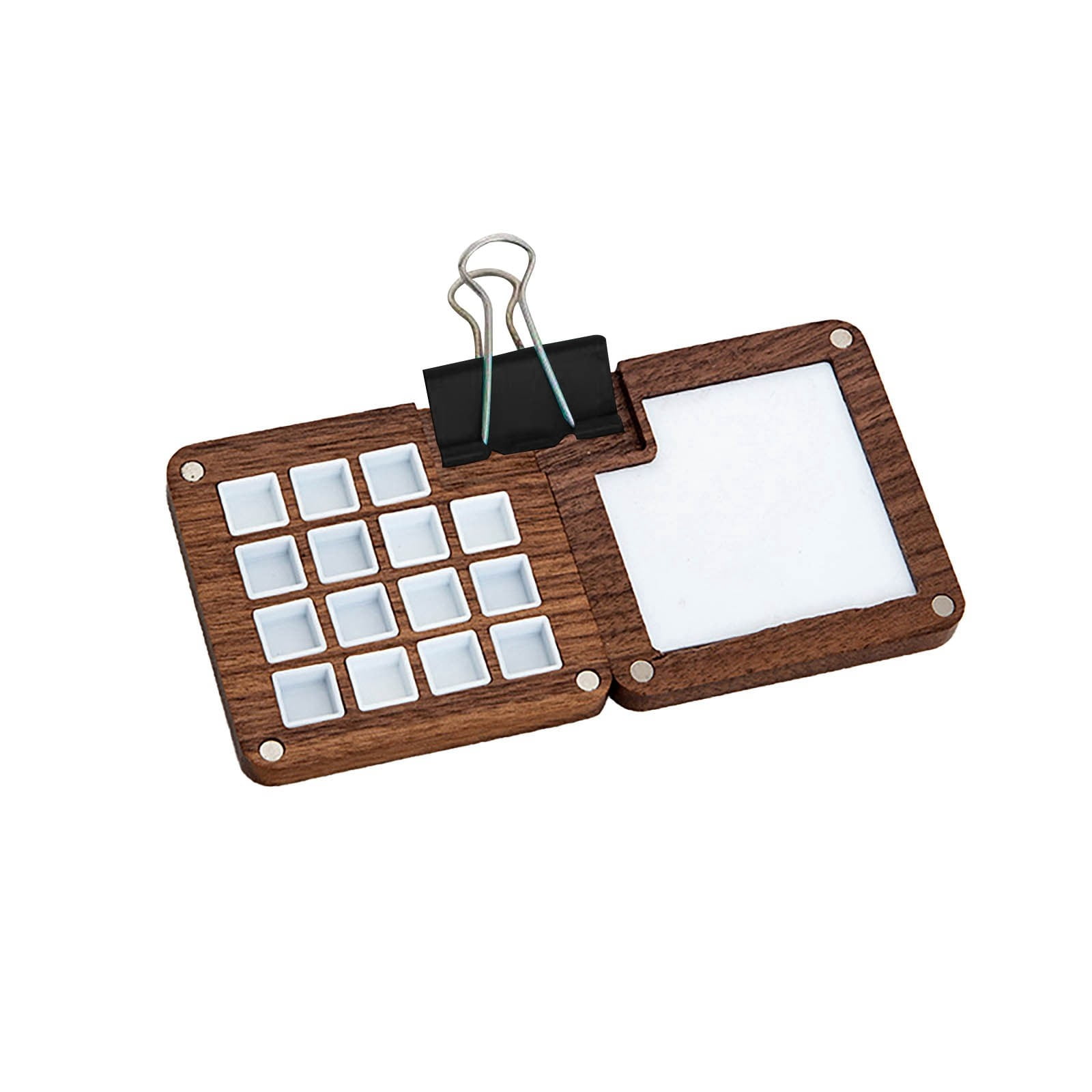 Mini Black Walnut Handmade Color Paint Box - 15 Empty Boxes. Wood ...