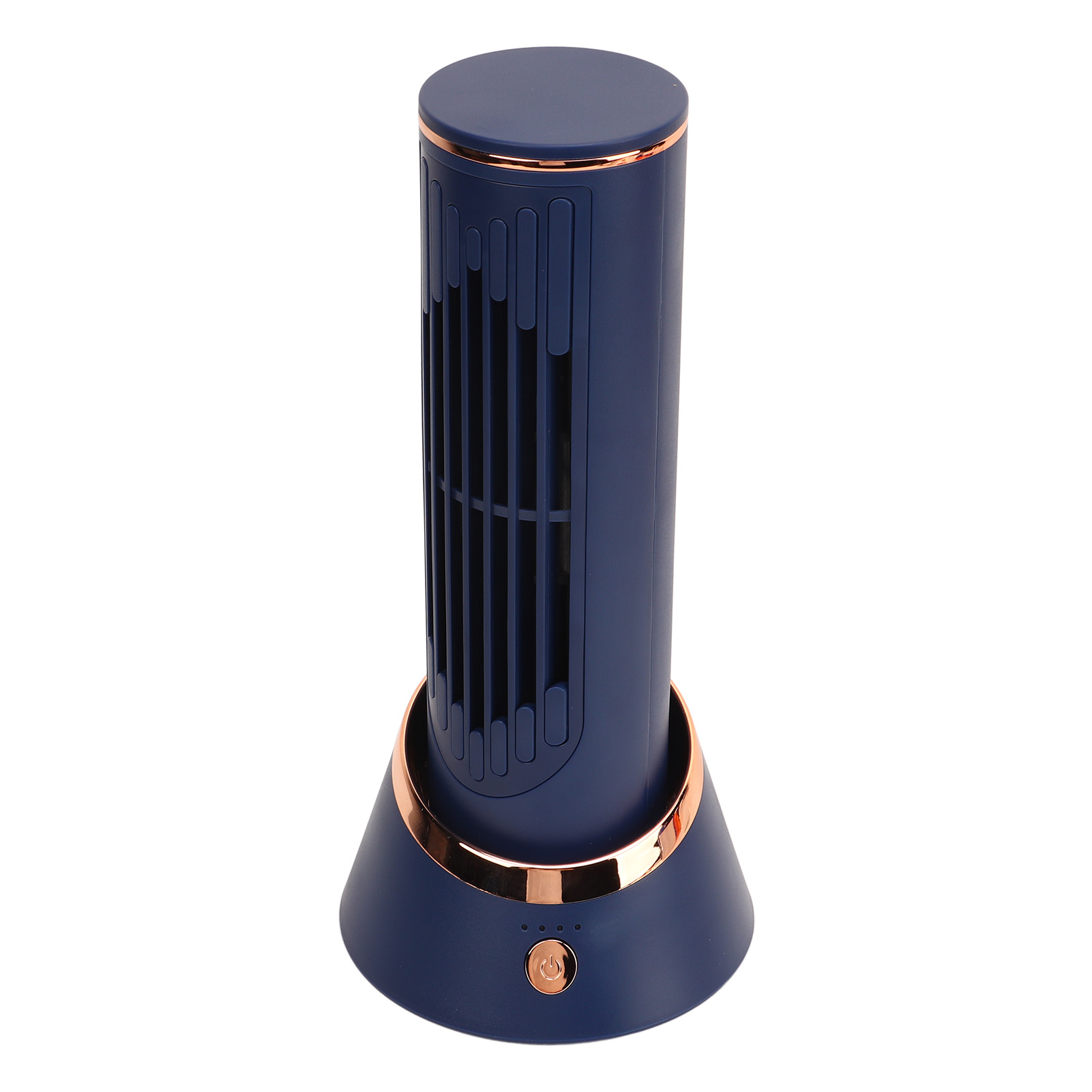Mini Bladeless Tower Fan 5V 2A Type C 4000mAh 3 Speed Quiet Blue Table ...