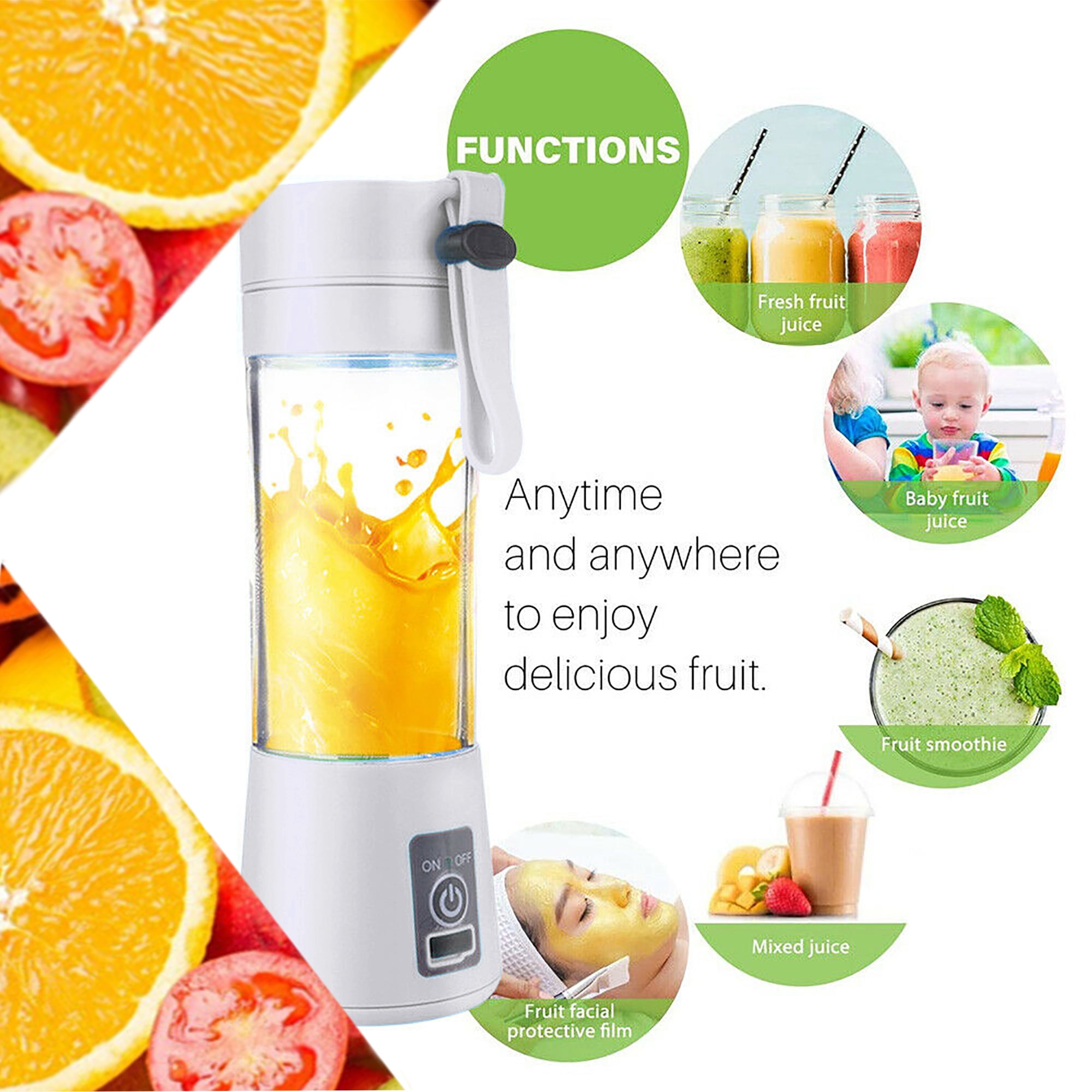 Mini Blender Portable Personal Blender USB Rechargeable Smoothie ...