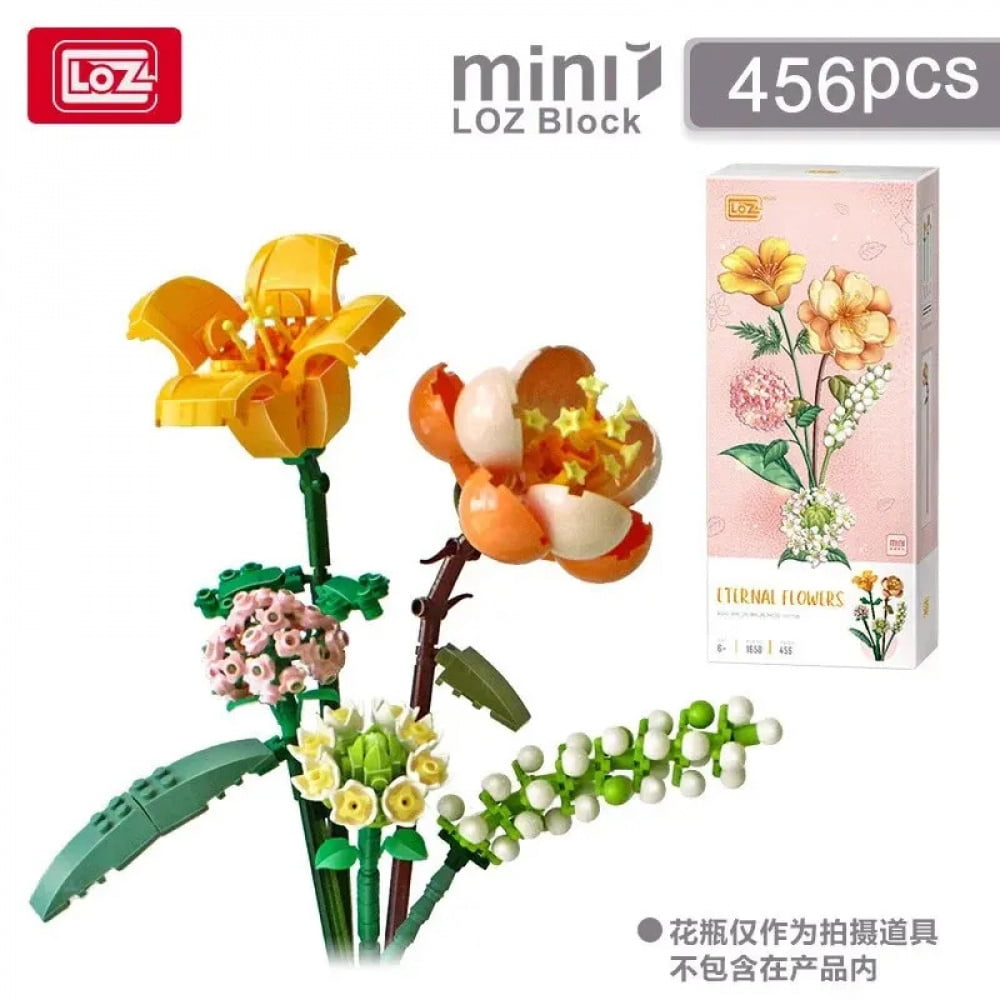 Mini Block Kids Building Toys Bricks Flowers Puzzle Pot Plants Girls ...