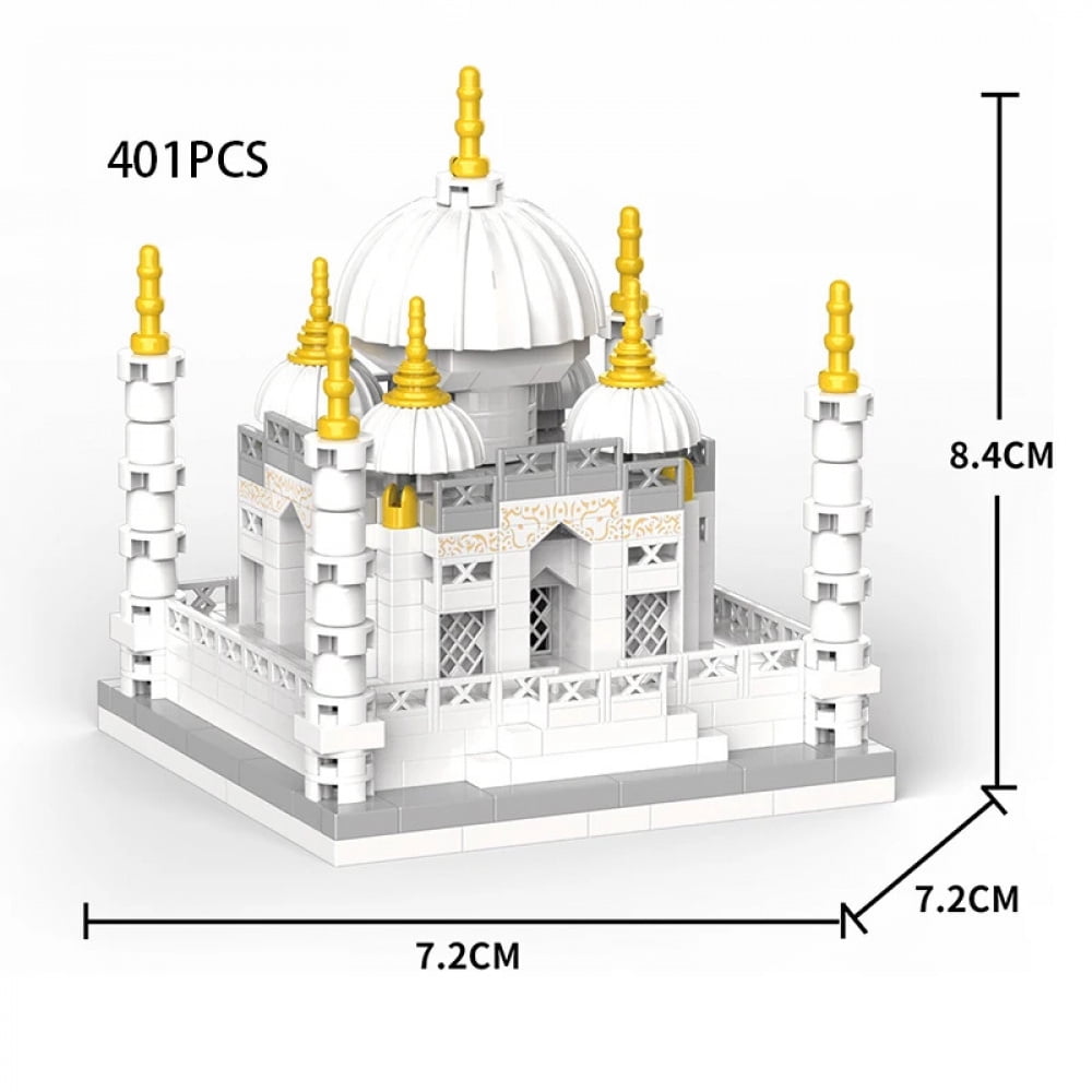 Mini Block Taj Mahal Architecture Model Building Diamond brick India ...