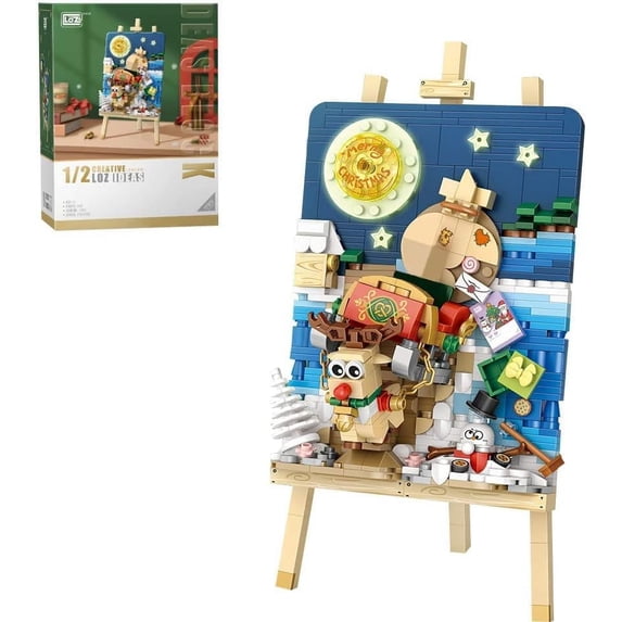 Mini Blocks Christmas Sleigh Building Blocks Kit, Creative Christmas ...