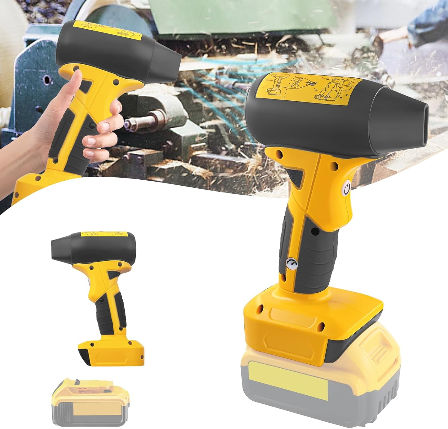 Mini Blower,Jet Fan 130000 RPM Wind Speed 4-Speed Control Compatible ...