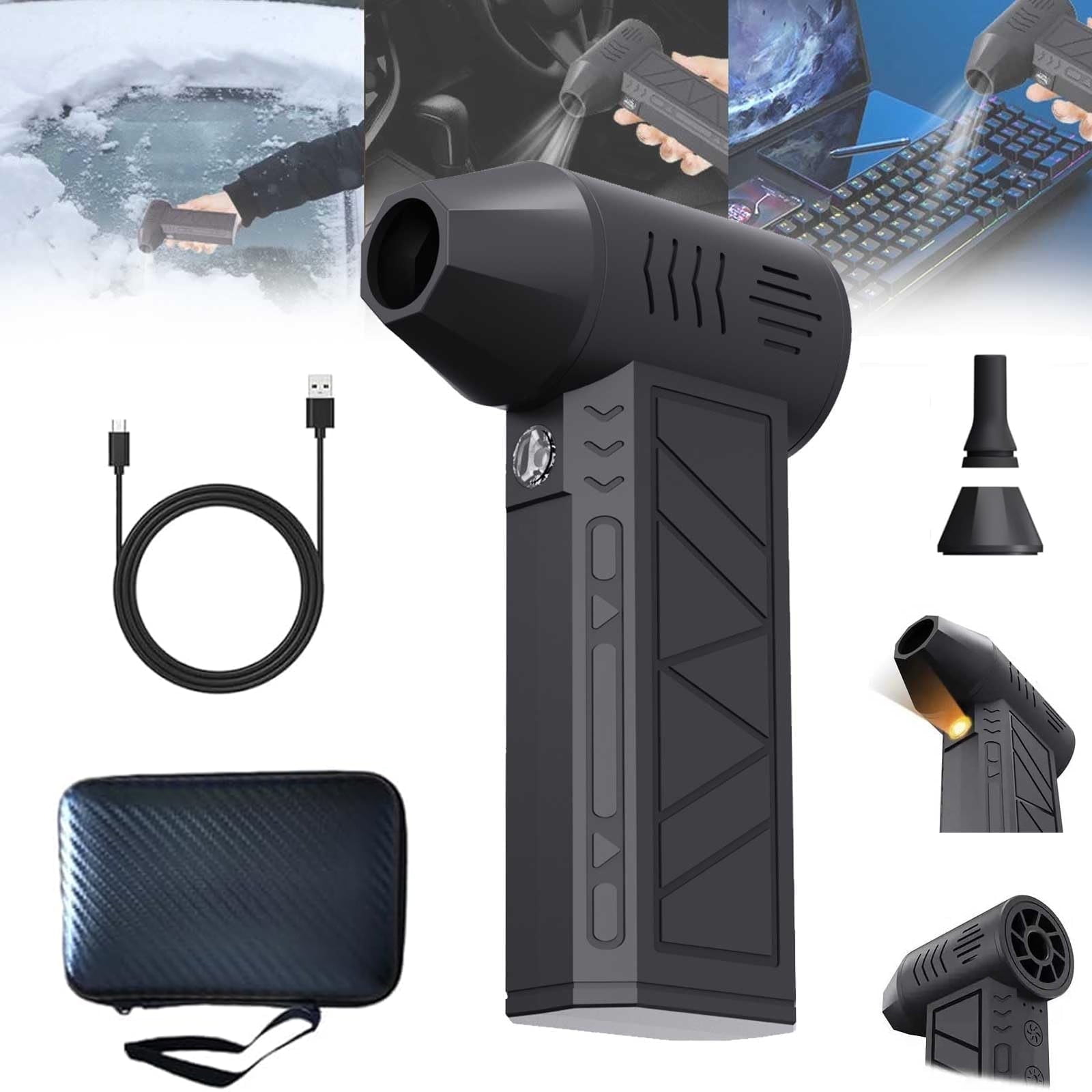 Mini Blower With Light, 130,000 RPM Air Blower, Super Fan, Turbo ...