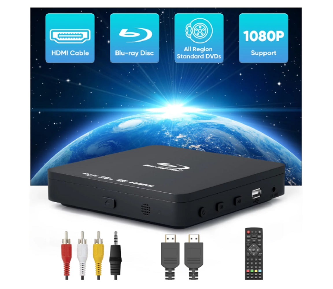 Pre-Owned Mini Blu Ray DVD Player with HDMI, Portable Blue ray Player ...