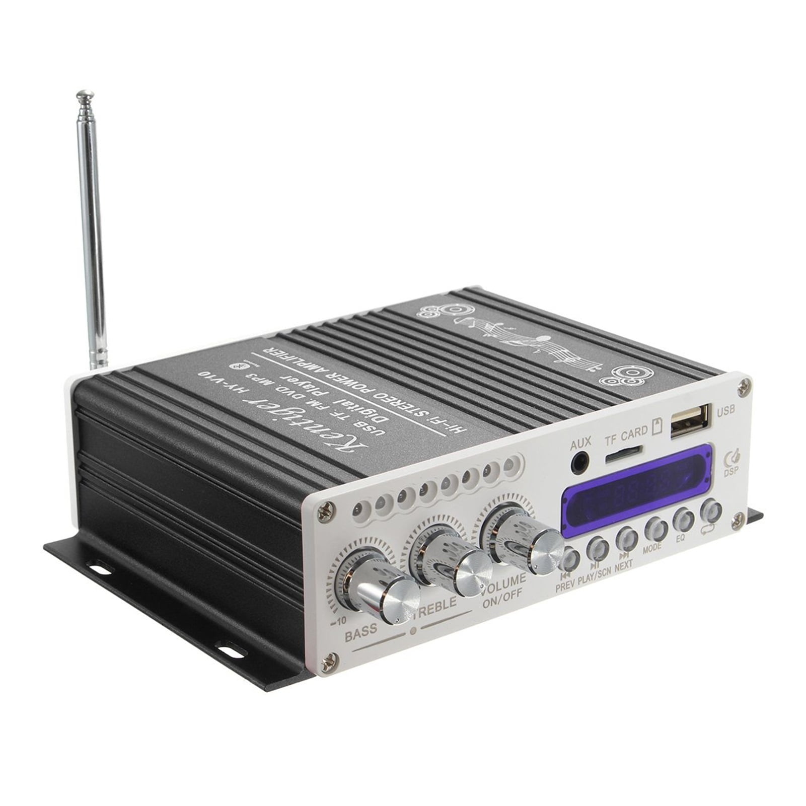 Mini Bluetooth Hi-Fi Stereo Bass Booster MP4 12V For Car Motorcycle ...