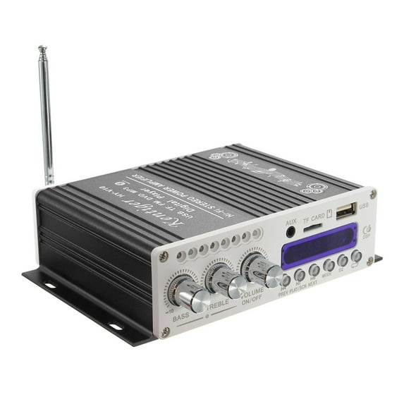 Mini Bluetooth Hi-Fi Stereo Bass Booster MP4 12V For Car Motorcycle ...