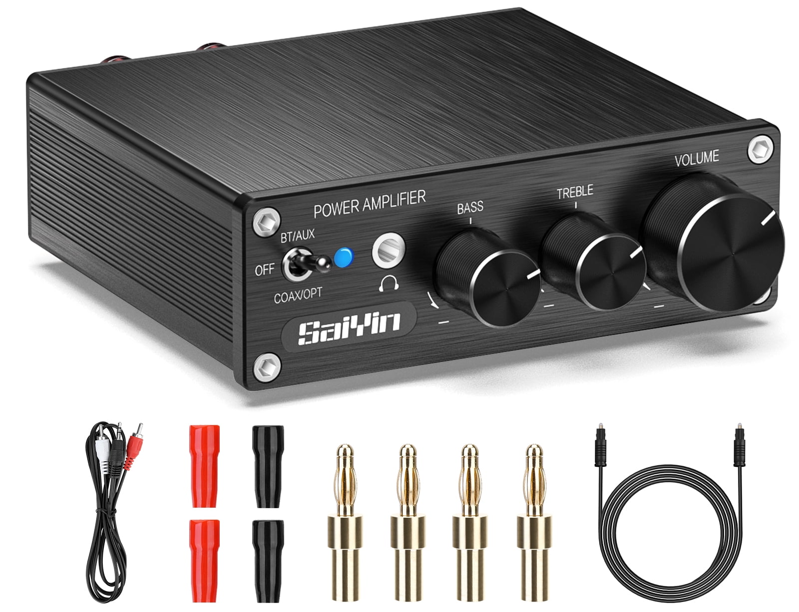 Mini Bluetooth Home Audio Stereo Amplifier Receiver, 2×80W 2.1 Channel ...